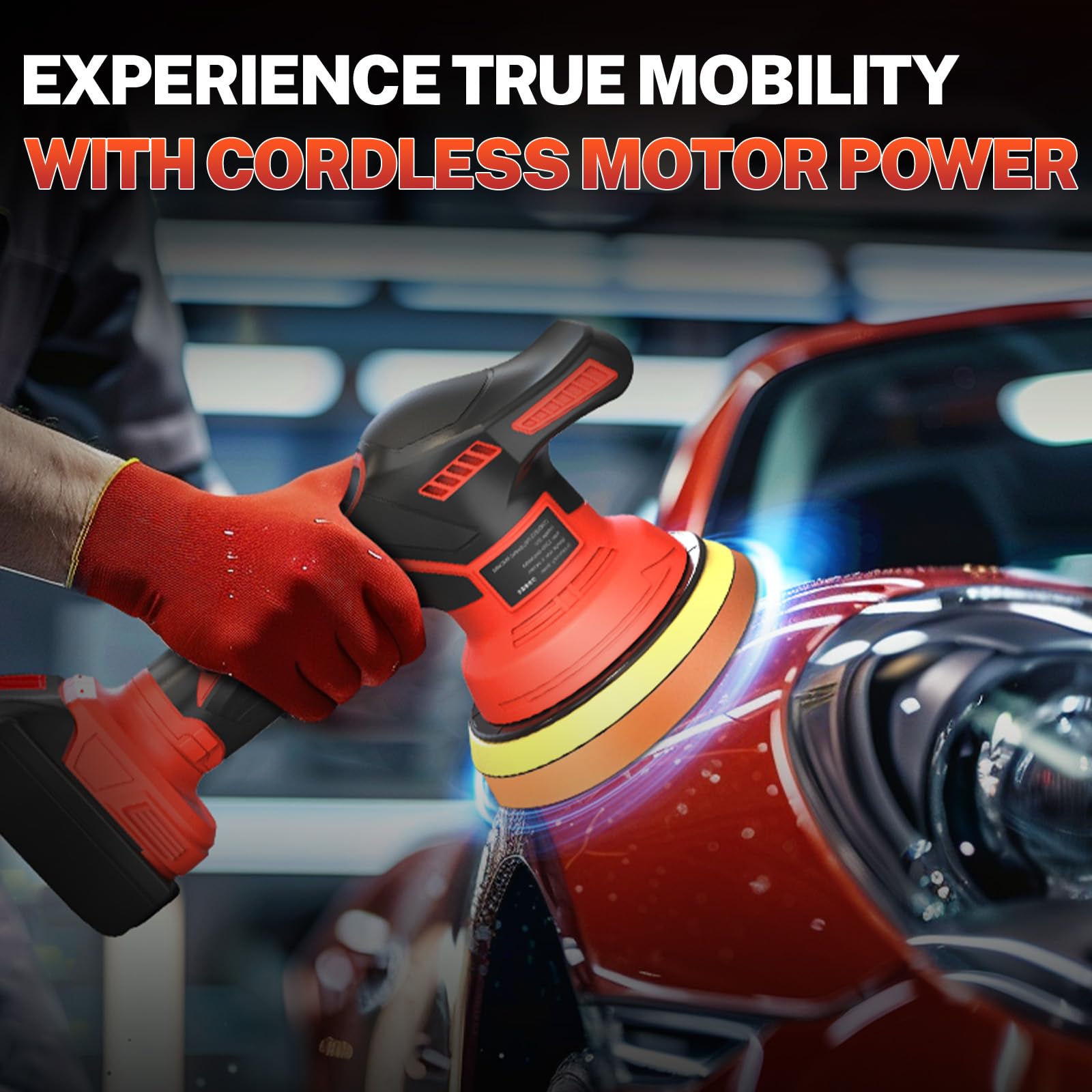 Cordless Car Buffer Polisher for Milwaukee 18V Max Battery, Orbital Polisher with 8 Variable Speed, Brushless Motor Car Buffer, Power Polisher for Car Detailing/Polishing/Waxing (Tool Only)