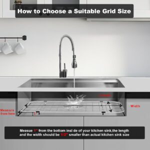 Sink Bottom Grid 24-1/8" x 12-5/8", Centered Drain with Corner Radius 1-1/2", Sink Protector