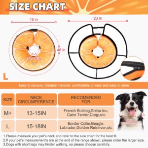 KOOLTAIL Inflatable Dog Cone Collar, Protective Dog Recovery E Collar for Medium Large Dogs After Surgery, Soft Adjustable Dog Neck Donut Cone with Enhanced Anti-Licking Does Not Impede Vision, L