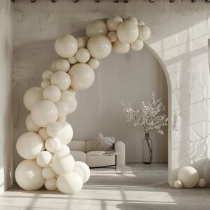 100pcs white sand balloons latex cream balloons for balloon garland arch kit for birthday party wedding balloon graduation baby shower decoration