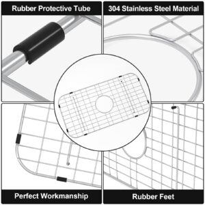 Sink Bottom Grid 24-1/8" x 12-5/8", Centered Drain with Corner Radius 1-1/2", Sink Protector