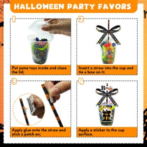 Coneatness Halloween Party Favors, 24 Pack Kids Party Cups Bulk, 292 Pcs Toys for Trick or Treat, Treat Bags Goodie Bag Stuffers Fillers Classroom Prizes Non-candy Treats