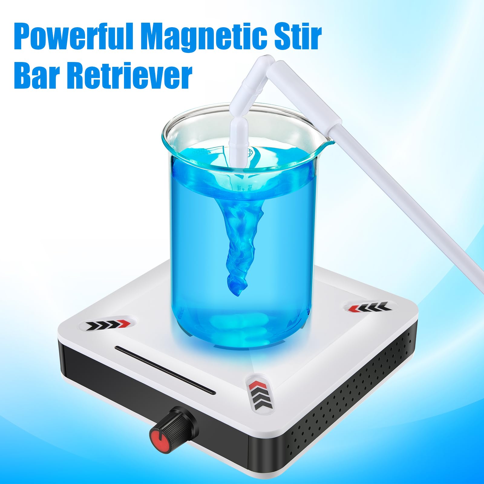 Feekoon Magnetic Stirrer 3000rpm, Magnetic Stir Plate with 5 Stir Bar and 1 Stir Bar Retriever, Max Stirring Capacity 3000ml Water Vortex Magnetic Mixer for Lab Brewing (No Heating)