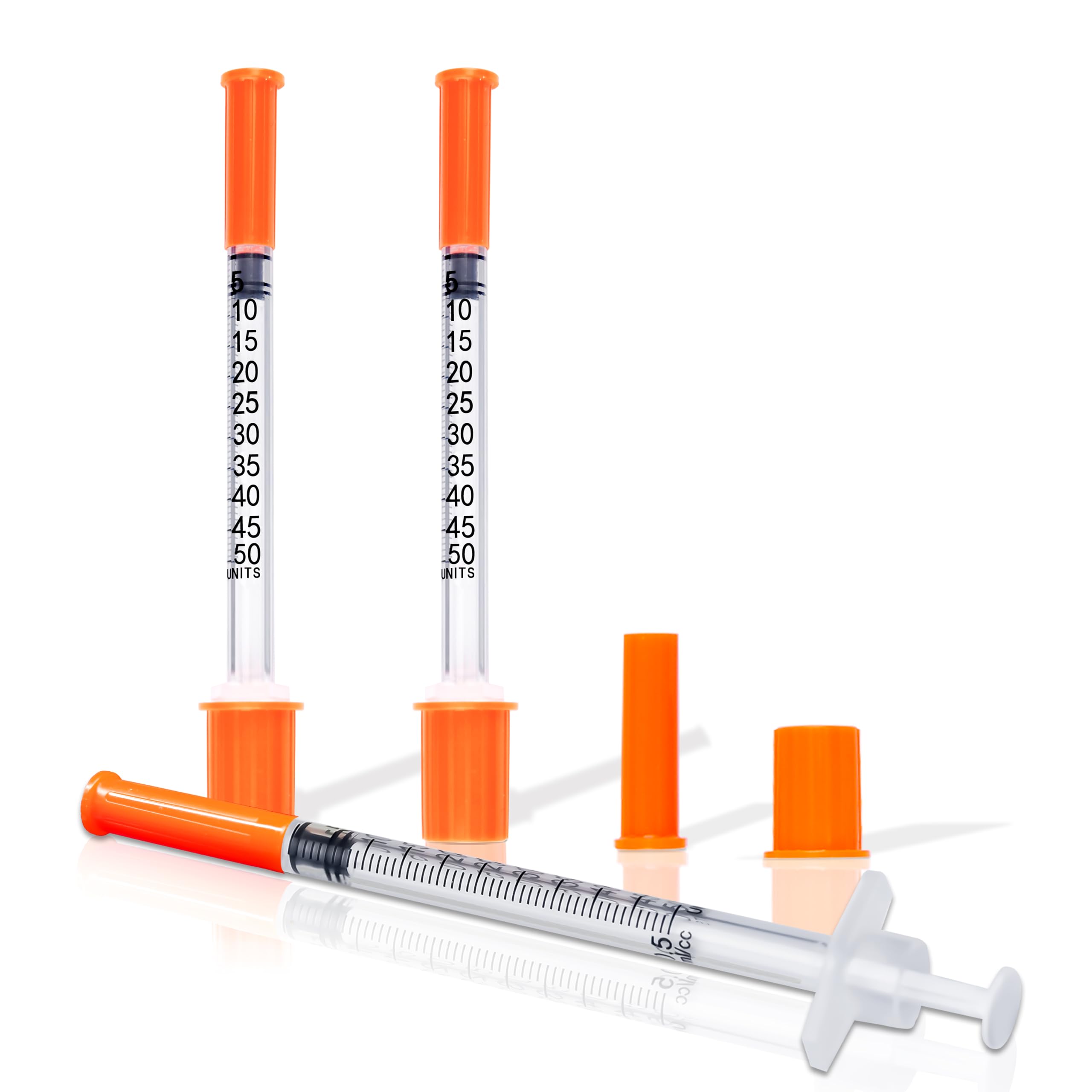 1mL 30G 1/2 Inch Syringe - 1cc 30 Gauge 12.7mm, Individually Wrapped, Pack of 25