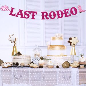 Last Rodeo Banner, Cowgirls Hen Party Decorations, Last Hoedown Decor, Last Rodeo Bachelorette Party Bridal Shower Party Decorations Hot Pink Glitter