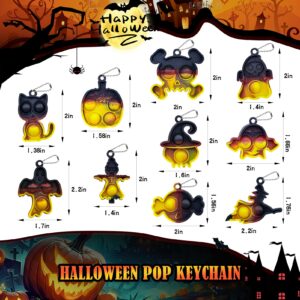 Halloween Pop Fidget Toys Bulk Its Halloween Party Favors for Kids 30PCS Mini Pop Keychain It Halloween Party Supplies Halloween Goodie Bag Fillers Fidgets for Classroom Prizes for Kids