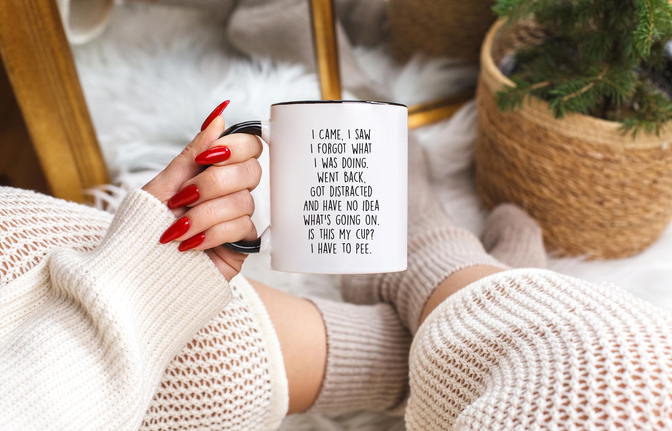 I Came I Saw I Forgot What I Was Doing Coffee Mug - Funny Senior Citizens Sarcastic Gifts Old People Elderly Mom Dad Grandma Grandpa - Presents Mothers Day Fathers Day Birthday - 11 oz Novelty Cup