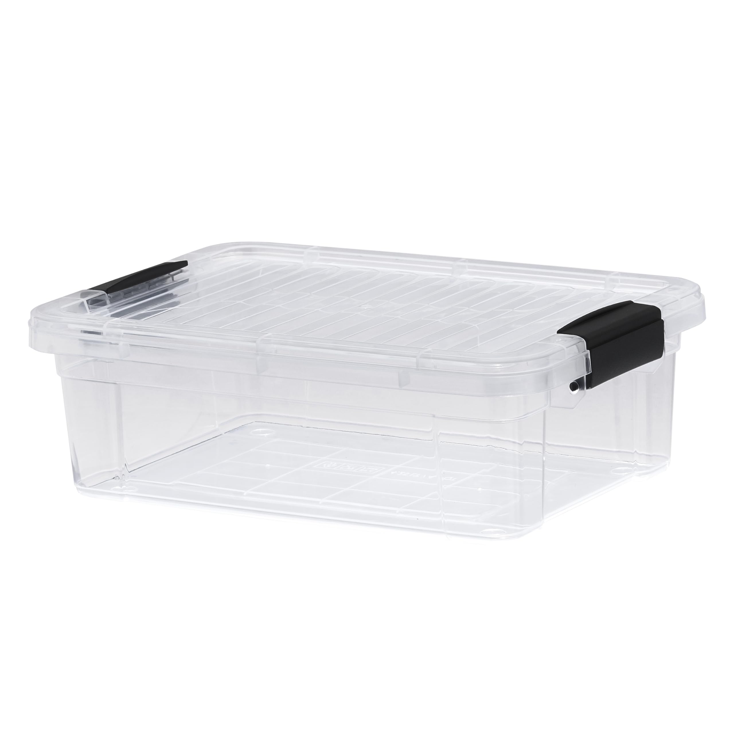 Superio Clear Storage Box with Lid, 4.5 Quart Plastic Container Bins for Organizing, Stackable Crates, BPA Free, Non Toxic, Odor Free, Organizers for Home, Office, School, and Dorm