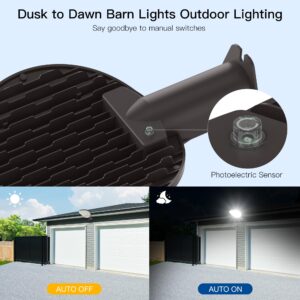 WYWNA LED Barn Lights Outdoor - 150W Dusk to Dawn Outdoor Lighting with Photocell 6500K Daylight 15000LM, AC120V LED Barn Light IP65 Waterproof Area Street Light for Security Yard Garage Farmhouse