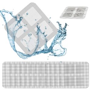 iurrdop disposable shower drain cover hair catcher mesh stickers,50pcs 4-inch disposable floor drain stickers,universal sink drain cover for human and pet hair - ideal for bathroom,kitchen and bathtub