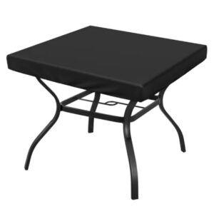 mutushi square table top cover outdoor heavy duty waterproof uv & weather resistant square table covers for patio, lawn furniture & coffee side table(36" l x 36" w x 6" h, black)