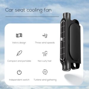 Car Fan for Driver and Passenger's Seat - Mini Portable USB Backseat Cooling Fan Kids Baby Quiet headrest Neck Fan Accessories with 3 Adjustable Wind Speeds for All Cars Vehicle Jeep Van RV Truck