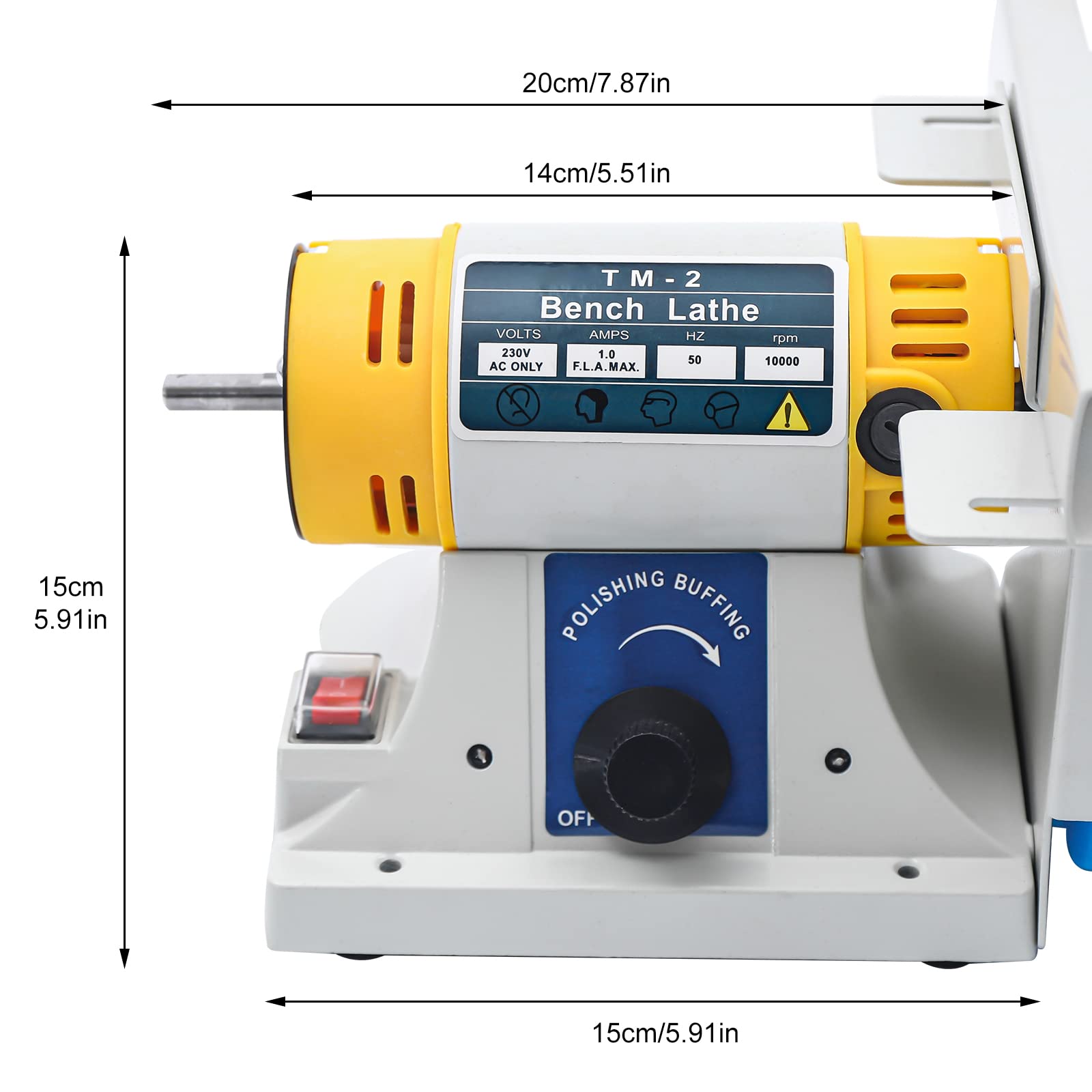 YIPONYT Lapidary Equipment DIY Jewelry Lapidary Saw for Cutting Rocks, 110V Mini Table Saws Rock, Jewelry Rock Polishing Buffer Bench Lathe Table Saw for Grinding Polishing Drilling 0-10000r/min