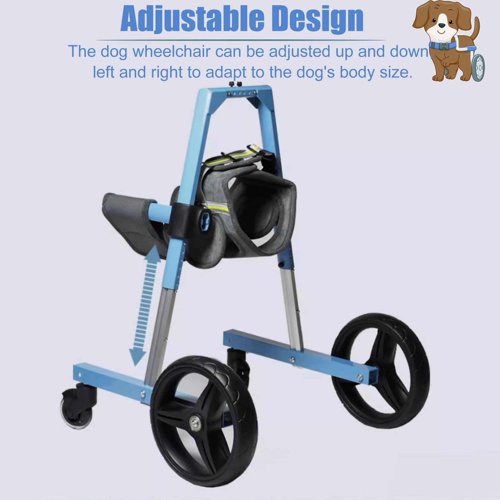 Elitix Injured Dog Wheelchair for Front Legs Support Only, Dog Front Legs Mobility Aids for Small Medium Large Dog, Dog Leg Support Brace/Mobility Cart(XL), 78634