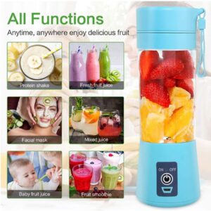 Generic Fresh Juice Portable Blenders and Mini Fruit Smoothie Milk-shake Mixer Bottle Blander Licuadora Portatil Juicer (Pink), Large