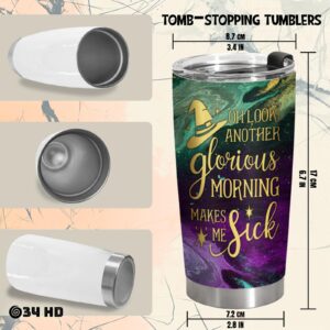 34HD Hocus Gifts for Women, Hocus Tumbler with Lid 20oz Stainless Steel, Witch Brew Tumbler, Sanderson Sister Gifts, Halloween Gifts for Movie Lovers