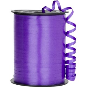 omiselio purple ribbon, 500 yard dark purple curling ribbon, curling ribbon for gift wrapping, curly ribbon, balloon string, balloon ribbon, gift ribbon for halloween, mardi gras, mermaid party