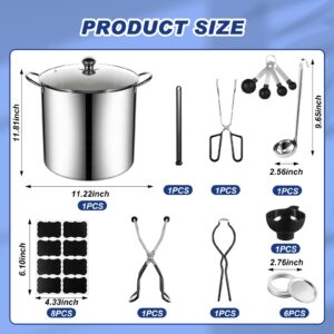 Funnymoom Canning Supplies Kit 21.5 Qt Stainless Steel Canning Pot with Lid and 21 Pieces Canning Tools Set Canning Supplies Starter Kit Water Bath Canning Supplies for Beginner