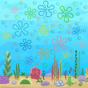 Rotumaty 187 PCS Bikini Flower Bubble Wall Decals Under The Sea Birthday Party Decorations Ocean Wall Stickers Wall Decor for Bathroom Nursery Bedroom Home School Car