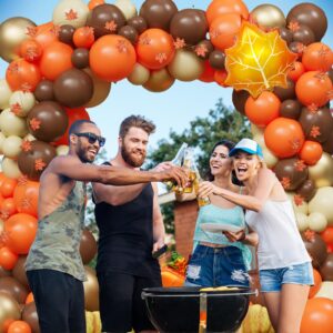 Fall Balloon Arch Thanksgiving Balloon Arch Friendsgiving Party Decorations With Orange Brown For Autumn Harvest Fall Birthday Little Pumpkin Baby Shower Decorations