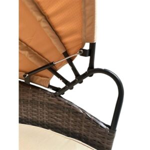 Garden Winds Custom Fit Replacement Canopy Top Cover Compatible with The Best Choice Products SKY5389, SKY5815, SKY5816, SKY5817 Outdoor Patio Wicker Daybed - Upgraded Performance RipLock 350 Fabric