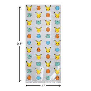 Amscan Charming Multicolor Pokemon Treat Bags - 9.5" x 4" (Pack of 16) - Perfect For Birthdays and Special Occasions