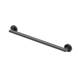 Gatco 964MX Glam 24" L Grab Bar, Matte Black/ADA Compliant Stainless Steel Safety Grab Bar for Bathroom