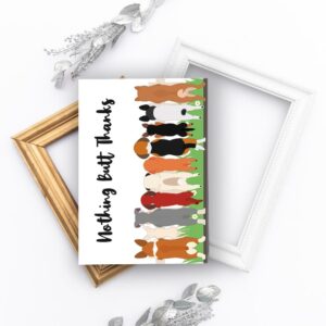 Ygyhiey Cute Dog Thank You Cards Gifts for Women Men Owner, Happy Dog Appreciation Greeting Card for Friend Teacher Boss, Special Veterinarian Gifts for Him Her, Nothing Butt Thanks Pun Card