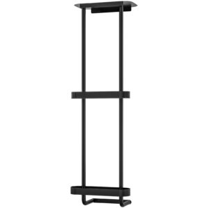 stwwo bathroom towel storage, 36.4 inch towel racks for bathroom wall mounted with shower caddy with metal shelf, black