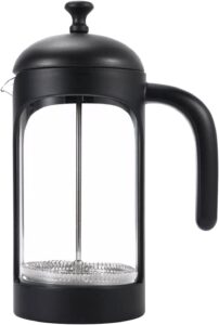 linkanruo french press coffee maker with shockproof glass pot and plunger filter manual press coffee maker for ground beans espresso tea(300ml)