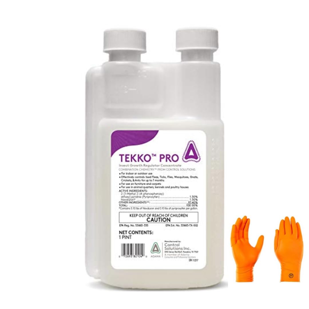 TEKKO PRO Insect Growth Regulator Concentrate 16 oz | Premium USA Supply Gloves for Safe Eradication | USA Supply Pest ID Card