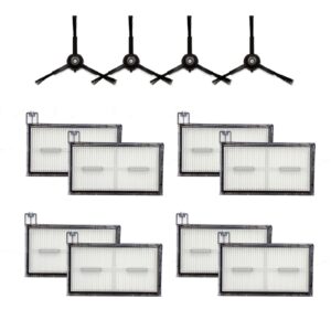 robot vacuum replacement parts fit for eufy x8 pro series, fit for eufy clean x8 pro robot vacuum (12pc- side sweep, hepa filter)