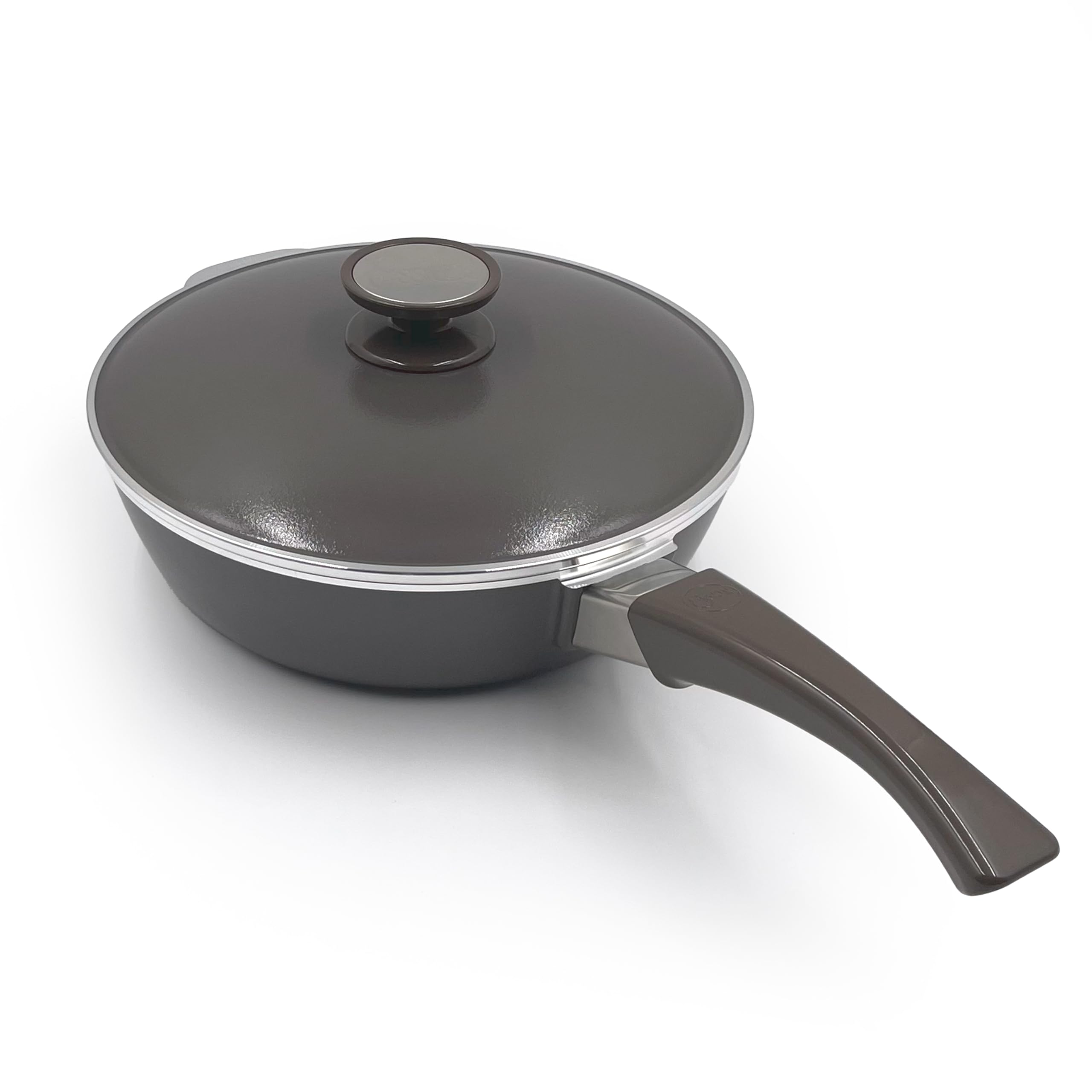 Essen 2524 Terra Sauté Pan - Contemporary Line - Cast Aluminum with Nova Trimium Nonstick Coating - for 4-5 Servings - Even and Healthy Cooking - Argentinian brand Essen now in the United States.