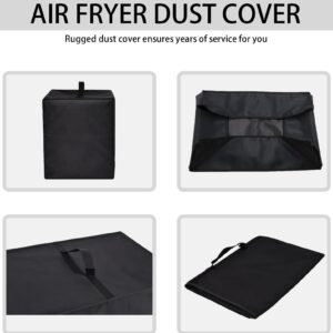 CouldyCasi Air Fryer Cover Heavy Duty Heat-resistant Waterproof Dust Protective Air Fryer Oven Cover Case Compatible with CHEFMAN Multifunctional Digital Air Fryer 10L Family Size (Black)