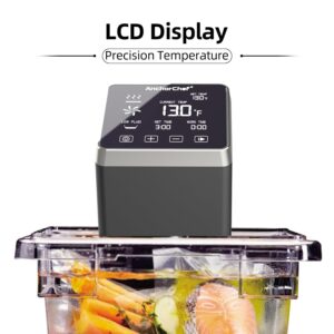 Anchorchef Sous Vide 1400W Precision Cooker, Professional Sous Vide Cooker with Stainless Immersion Circulators, with large Touchscreen Accurate Temperature Timer, Fast-Heating, Powerful Pump Design