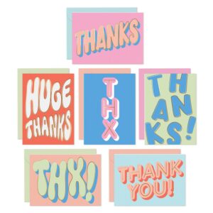 s&o thank you cards with envelopes - blank thank you cards for handwritten messages - thank you notes with envelopes set of 24 - assorted thank you cards for teachers with color envelopes