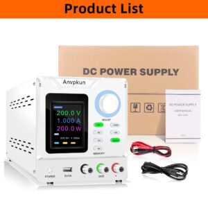 0~200V 0~1A Ac/dc Adjustable Lab Power Supply Adjustable DC Regulated Switching Power Supply Variable Adjustable Laboratory Desktop Power Supply (0-200V 0-1A)