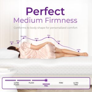 GAESTE 6 Inch Queen Cooling Memory Mattress Medium Firm CertiPUR-US Certified Pressure Relief & Cool Sleep Mattress-in-a-Box Comfort & Supportive Fiberglass Free (Queen, 6 in)