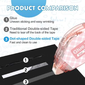 NEOACT 4 Pack Scrapbook Tape,Double Sided Tape Roller Scrapbook Supplies,0.31In x 26 Ft Glue Tape Runner for Scrapbooking Envelopes Crafts Gift Wrapping Journaling School Office Supplies