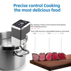 Anchorchef Sous Vide 1400W Precision Cooker, Professional Sous Vide Cooker with Stainless Immersion Circulators, with large Touchscreen Accurate Temperature Timer, Fast-Heating, Powerful Pump Design