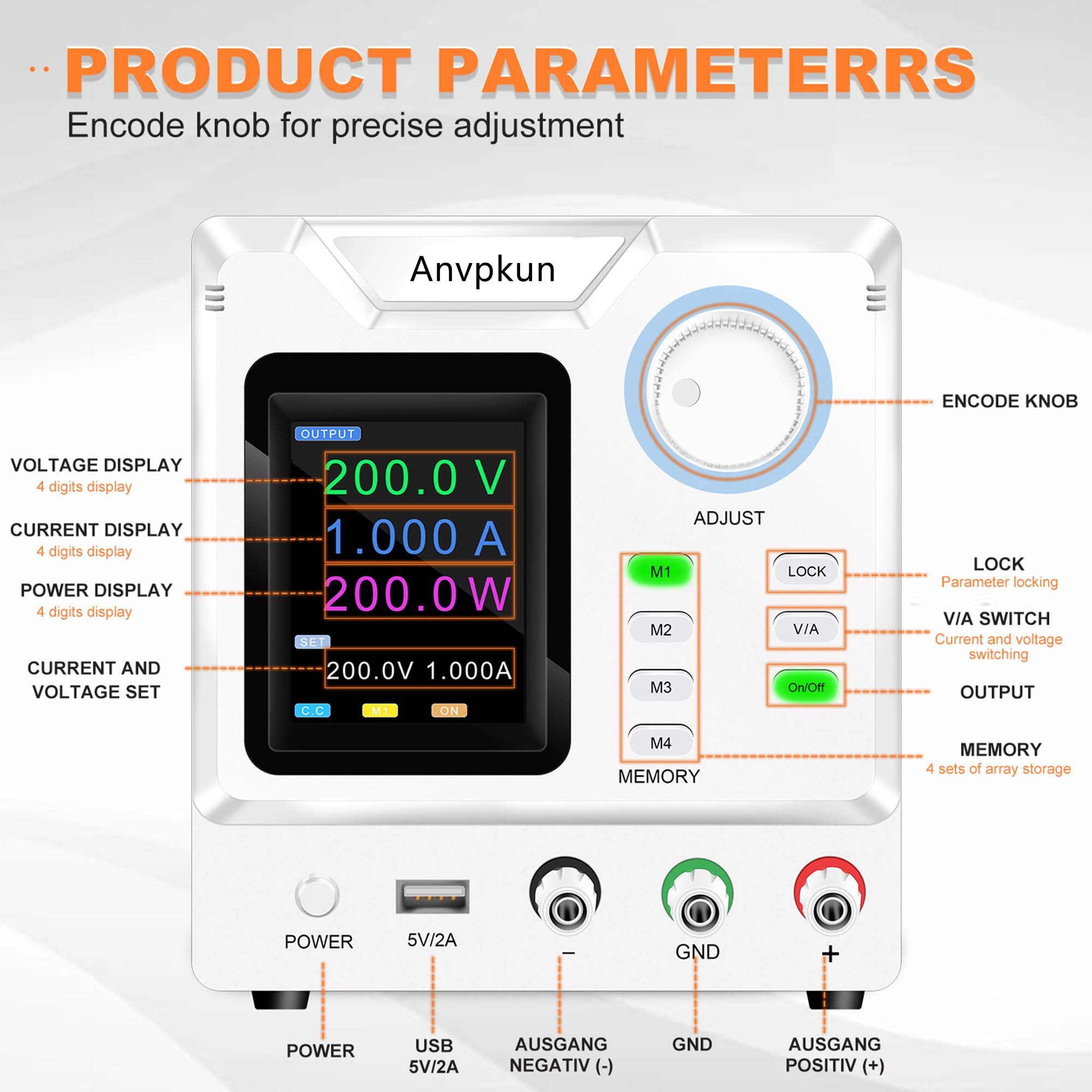 0~200V 0~1A Ac/dc Adjustable Lab Power Supply Adjustable DC Regulated Switching Power Supply Variable Adjustable Laboratory Desktop Power Supply (0-200V 0-1A)