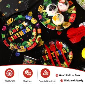 Zhehao 171 PCS Dancing Fruit Party Decorations Include Fruit Birthday Tableware Set Fruit Theme Banner Summer Fruit Party Tablecloths for Dancing Fruit 1st Birthday Baby Shower Party Supplies Decor