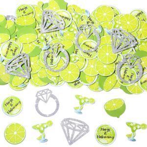 winnerwhy 300 pcs margarita glasses confetti margs and matrimony bachelorette confetti diamond ring motif confetti margarita table confetti decor for mexican day bridal shower tropical party