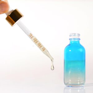 StellaCare 2P,2oz Dropper Bottle, Glass Bottle with Eyedropper, Small Glass Bottles with Lids Clear Glass Dropper