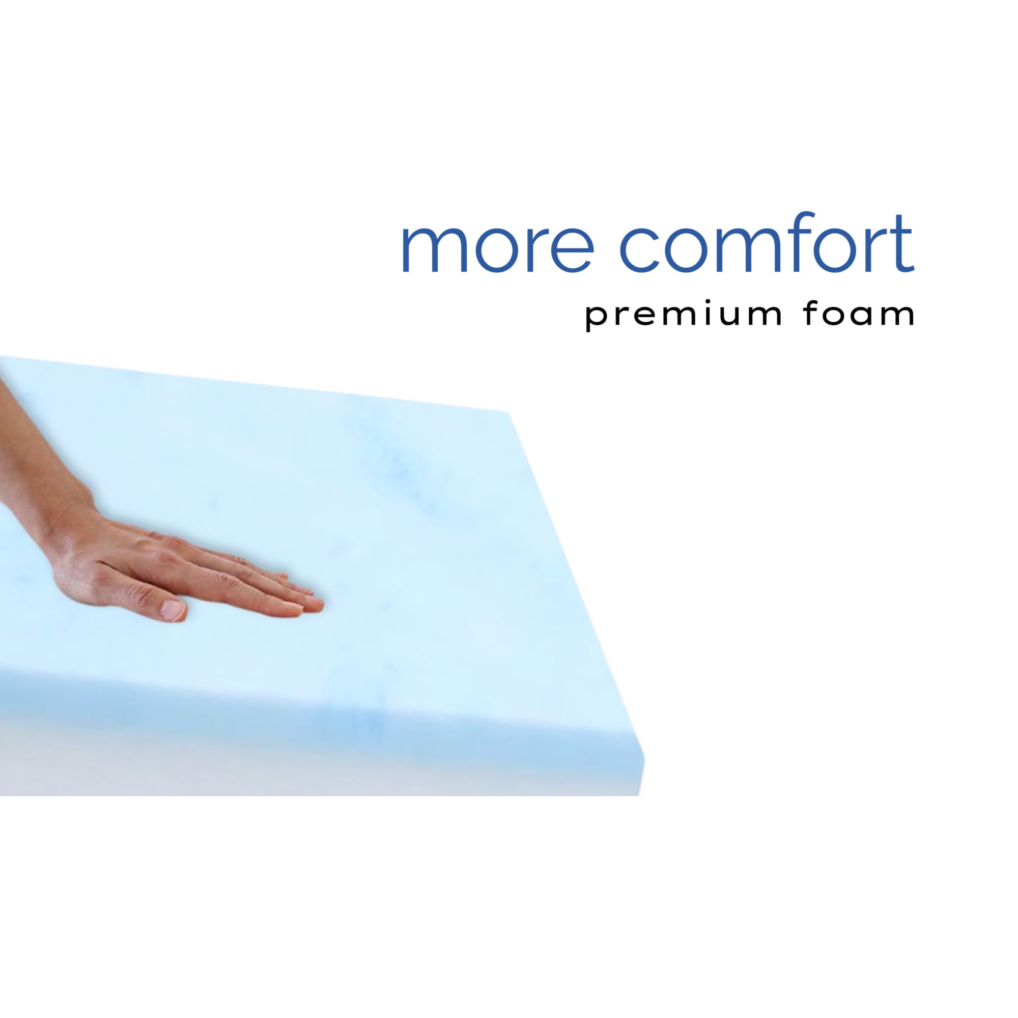 Bed Wedge Mattress Topper Incline 4-inch Twin XL, Cool Gel Memory Foam