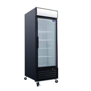 27" w commercial glass door merchandiser freezers, lockable wheels, 19.3 cu.ft restaurant freezers etl commercial freezers with led top panel upright freeze storage