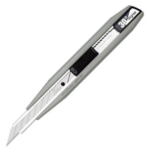 nt cutter precision auto-lock utility knife, wide & flat body with 30-degree blade, stone gray, 1 ea (ar30d-sg)