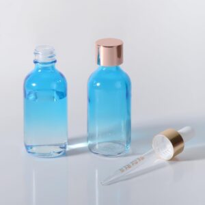 StellaCare 2P,2oz Dropper Bottle, Glass Bottle with Eyedropper, Small Glass Bottles with Lids Clear Glass Dropper