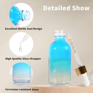 StellaCare 2P,2oz Dropper Bottle, Glass Bottle with Eyedropper, Small Glass Bottles with Lids Clear Glass Dropper