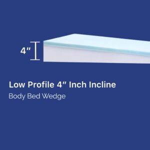 Bed Wedge Mattress Topper Incline 4-inch Twin XL, Cool Gel Memory Foam